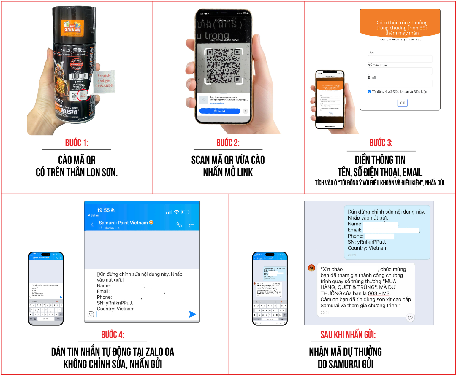 THỂ LỆ CHƯƠNG TRÌNH "MUA HÀNG, QUÉT & TRÚNG" CÙNG SAMURAI - Sơn xịt xe ...